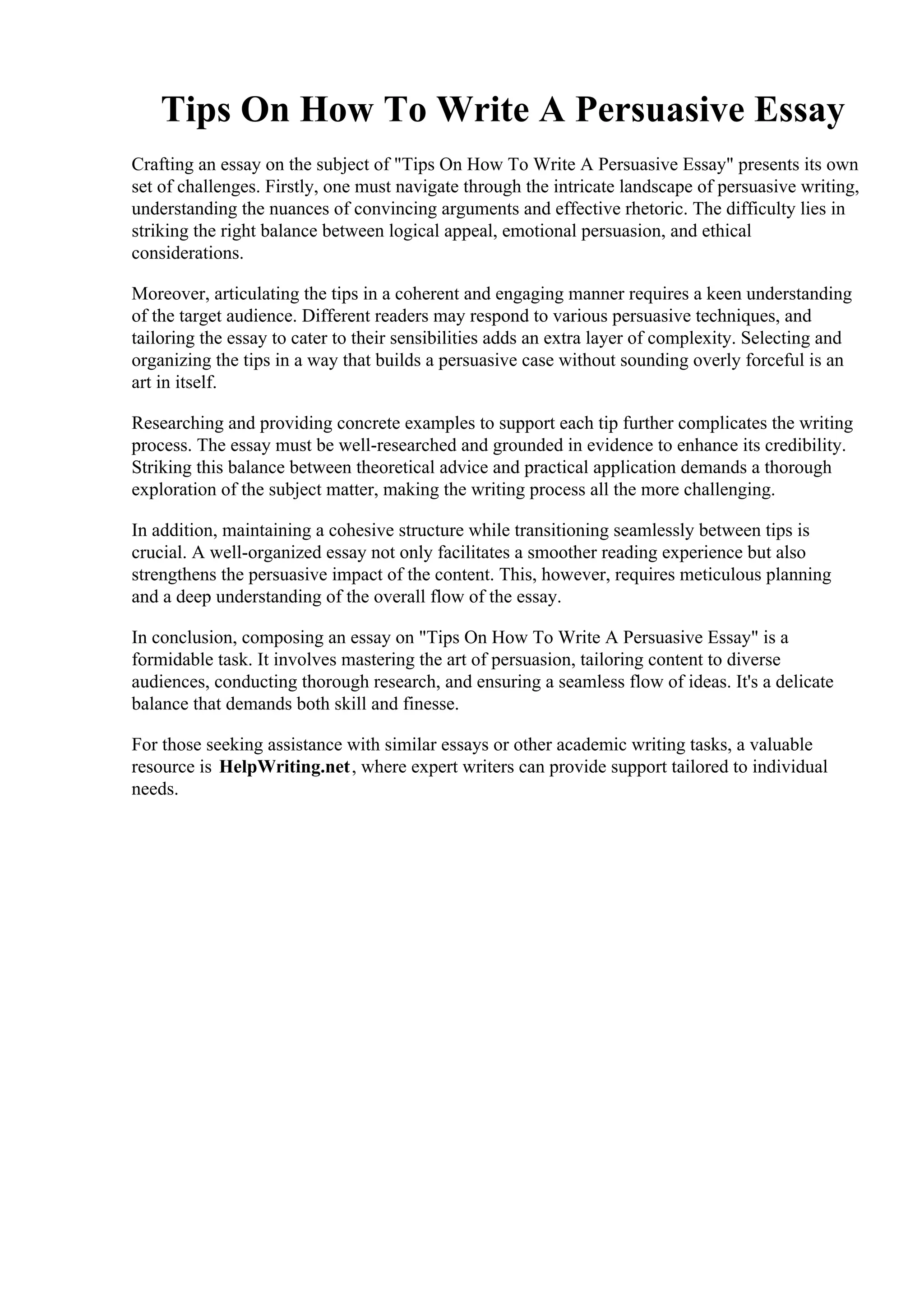 Tips On How To Write A Persuasive Essay.pdf