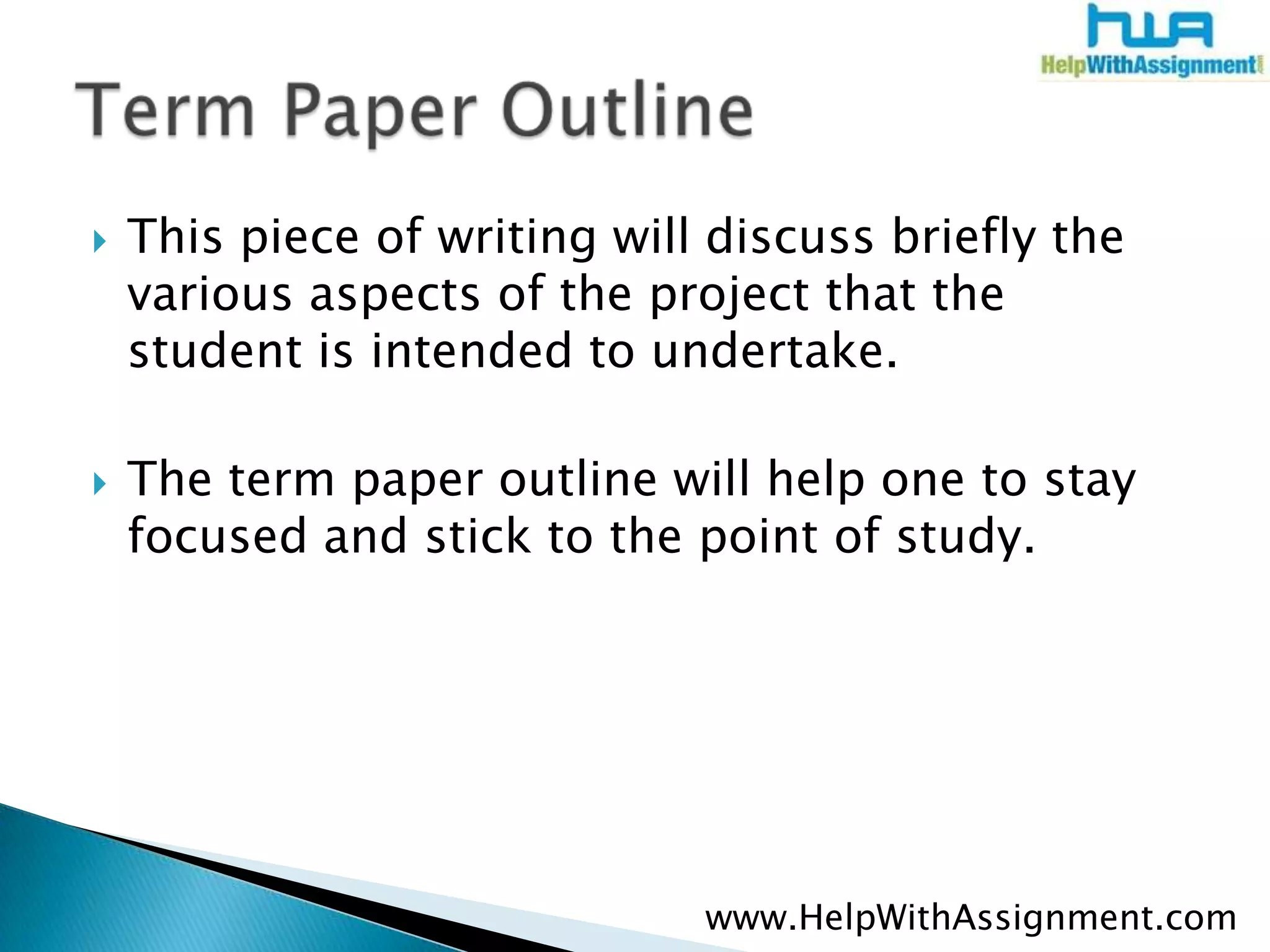 Tips on making a term paper outline | PPTX