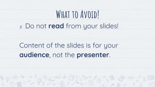 Tips on making effective power point slides | PPTX