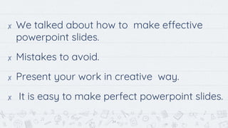 Tips on making effective power point slides | PPT