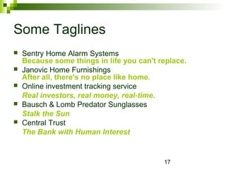 Tips on making great taglines | PPT