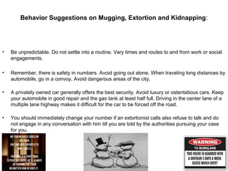 Tips on mugging,extortion and kidnapping | PPT