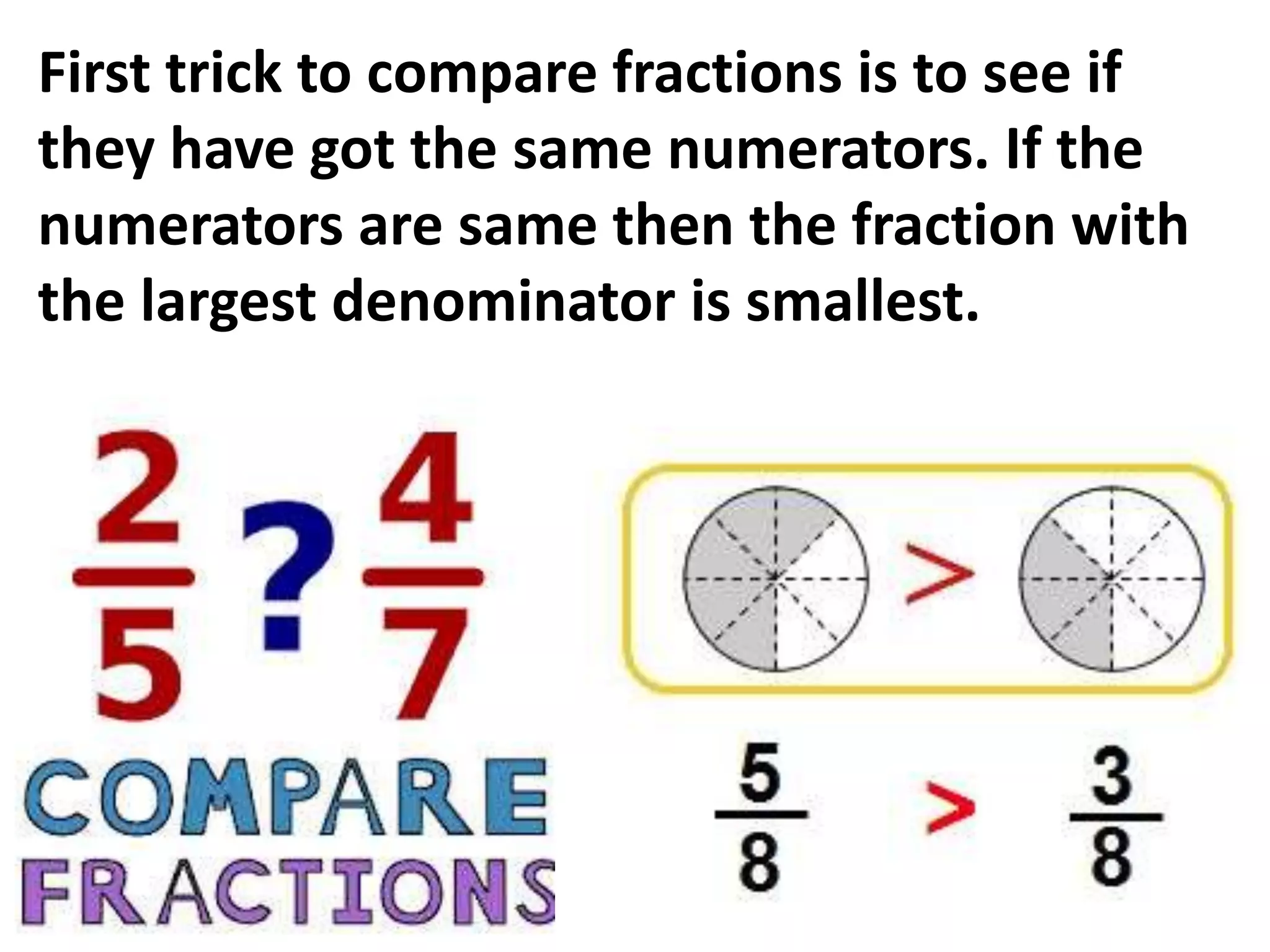 Tips On Ordering and Comparing Fractions | PPTX