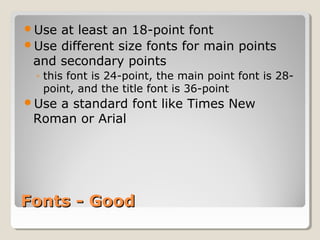 Tips on Powerpoint Presentation | PPT | Desktop Publishing | Computer ...