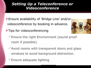 Tips on teleconferencing_and_videoconferencing | PPT