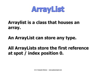 AP Computer Science AP Review 2011 FRQ Questions | PPTX