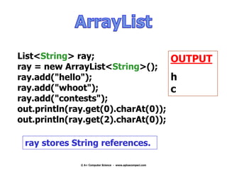 AP Computer Science AP Review 2011 FRQ Questions | PPTX