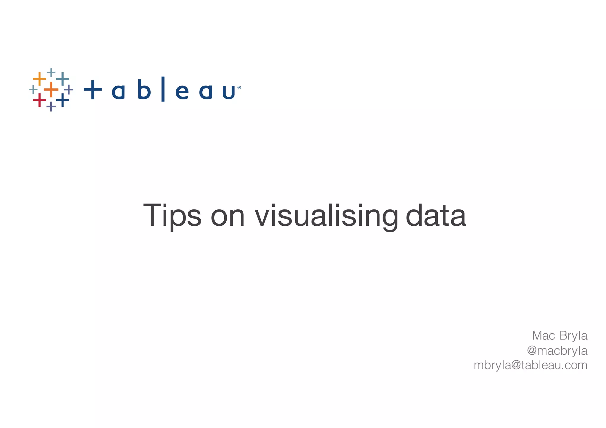 Tips On Visualising Data Pdf Technology And Computing