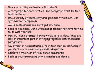 Tips on writing a good essay na2 | PPT