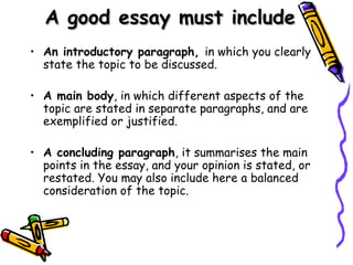 Tips on writing a good essay na2 | PPT
