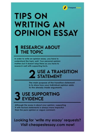 Tips on Writing an Opinion Essay | PDF