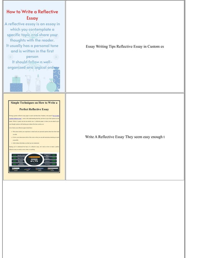 Tips On Writing A Reflective Essay | PDF