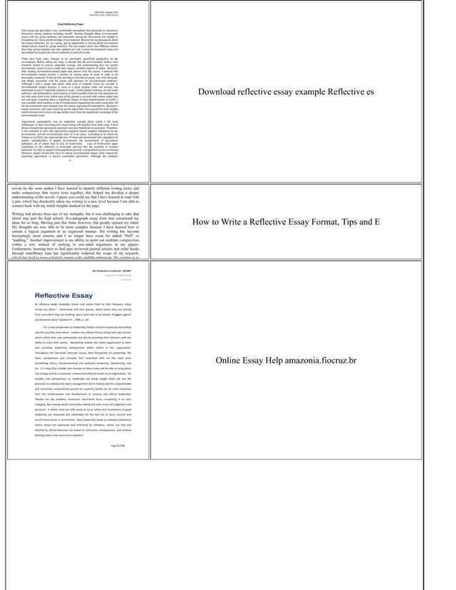 Tips On Writing A Reflective Essay | PDF