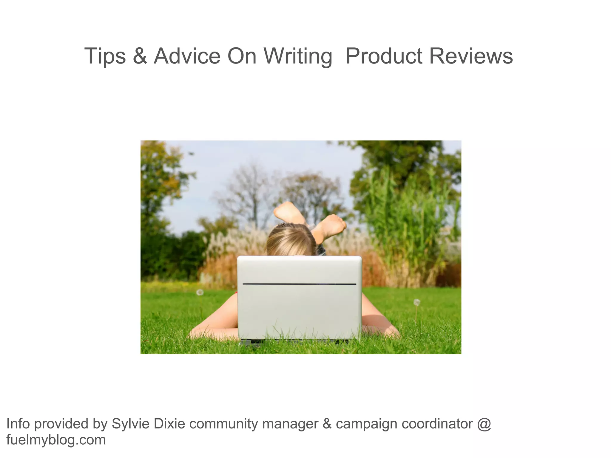 Tips And Advice On Writing Product Reviews | PDF