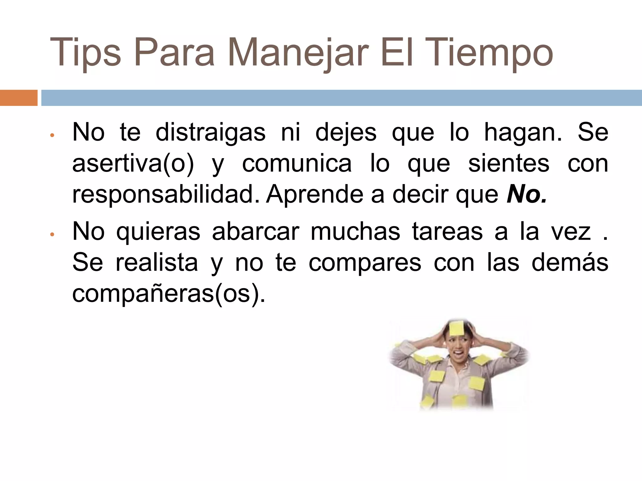 Tips para manejar el tiempo | PPTX