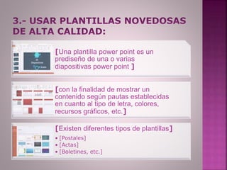Tips para presentaciones efectivas | PPTX | Desktop Publishing | Computer Software and Applications