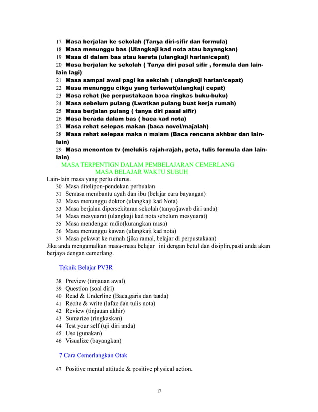 Tips pelajar cemerlang | DOC