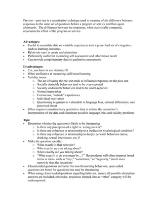 Tips Pre Test Post Test | PDF