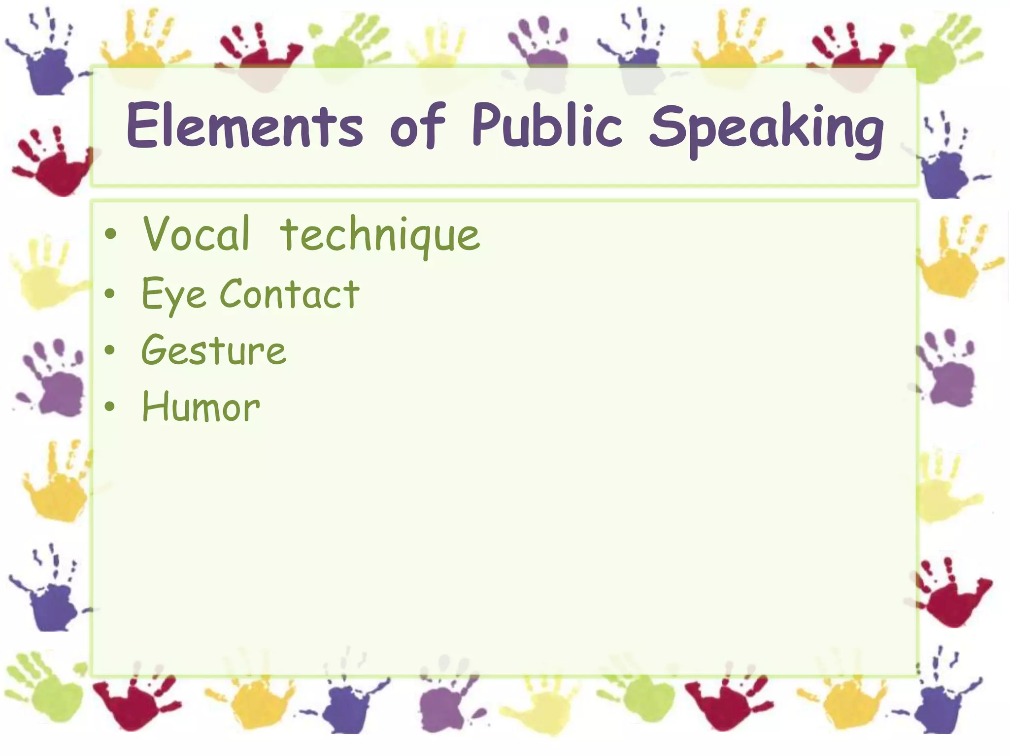 Tips speaking in the public. | PPTX
