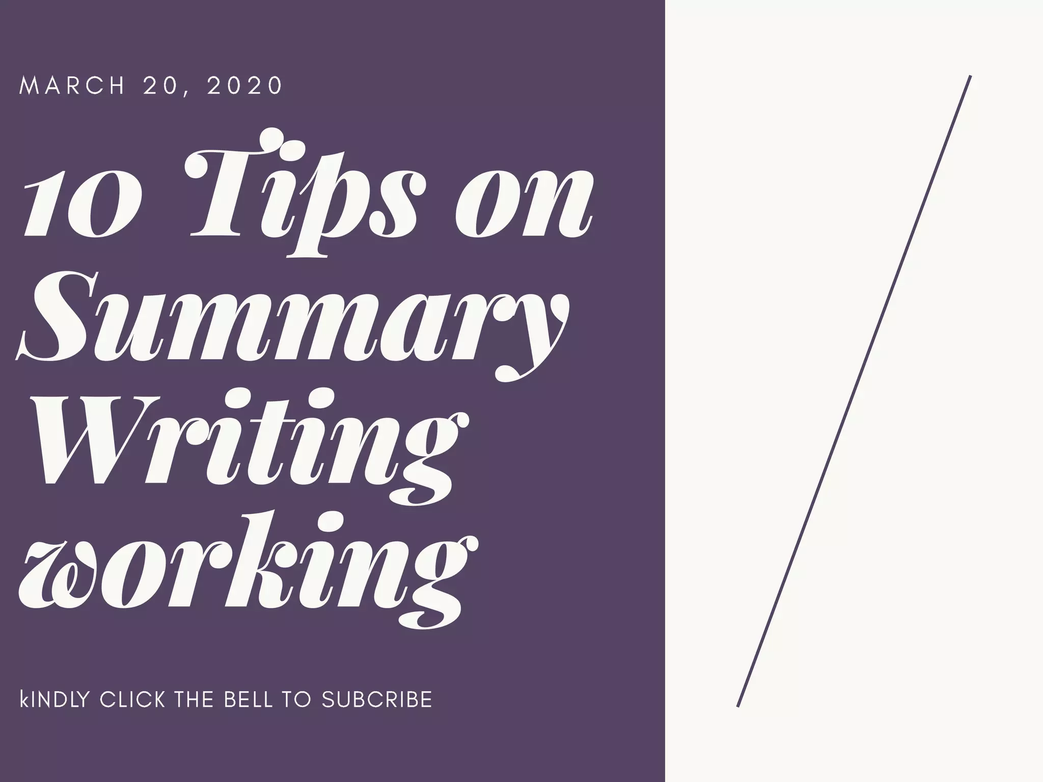 TIPS ON SUMMARY WRITING | PPT