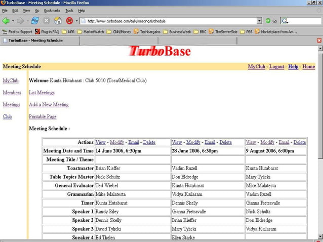 Toastmaster's Tipster on Turbo Base | PPT