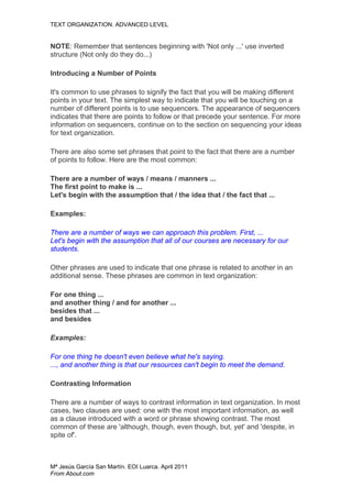 Tips on Text Organization | PDF