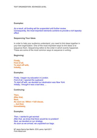 Tips on Text Organization | PDF