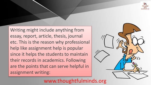 Tips to begin writing your assignment thoughtful minds | PPT