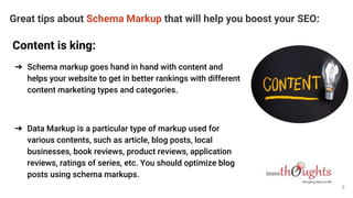 Tips to boost seo with schema markup | PPT