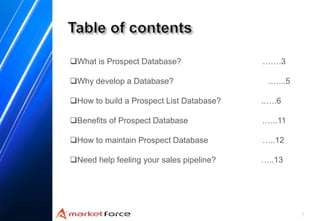 Tips to build and maintain prospect database | PPT