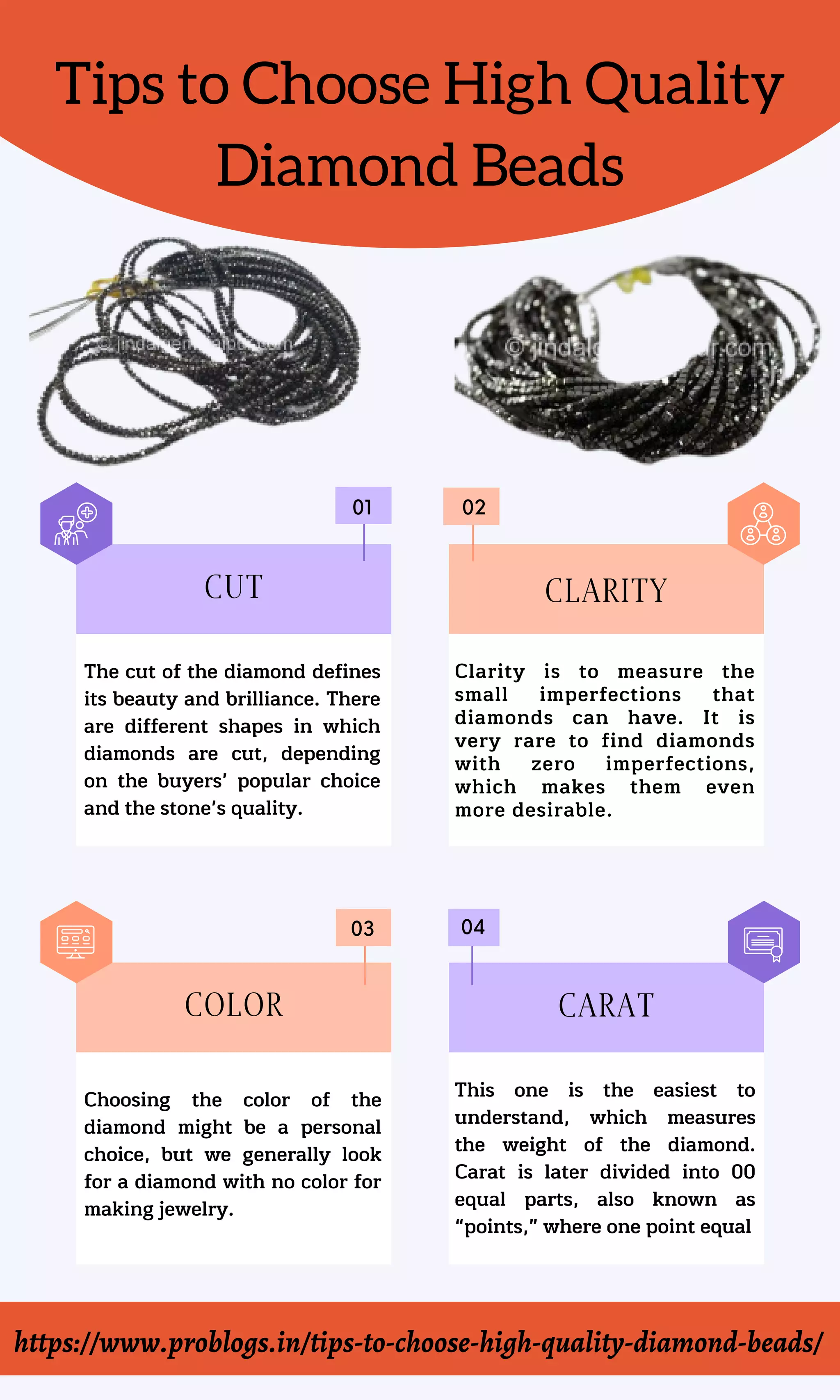 How to Choose High Quality Diamond Beads - 4Cs of Diamonds Explained | PDF