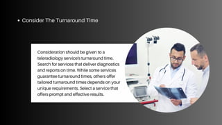 Tips To Choose The Best Teleradiology Services | PPT