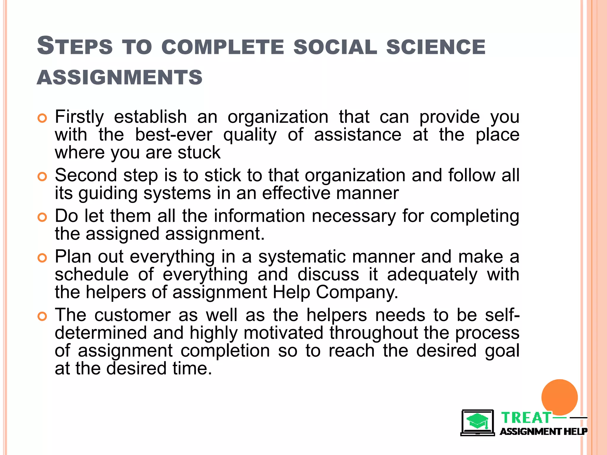 Tips to complete social science assignments | PPT