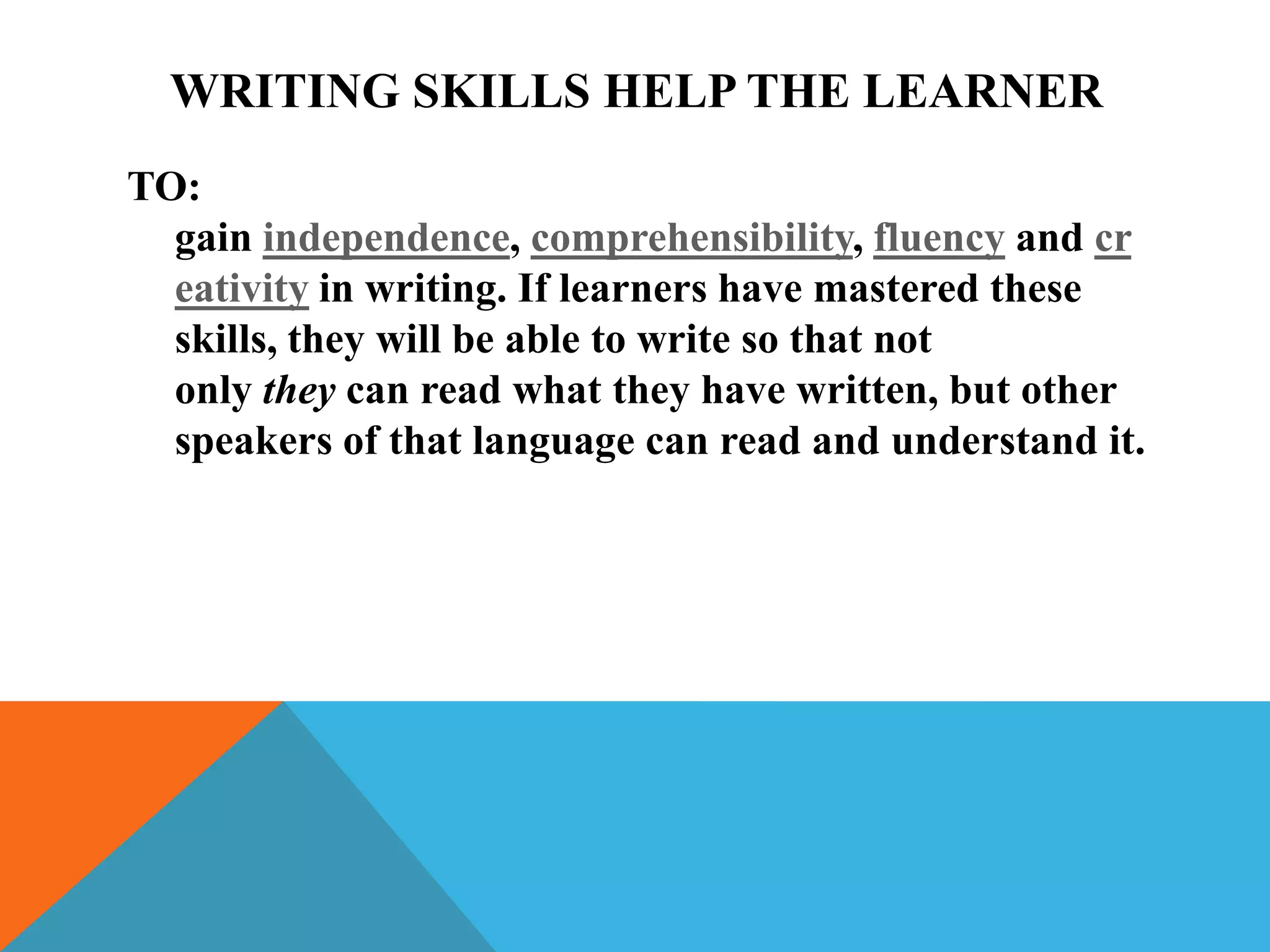 Tips to get a good writing skill | PPTX