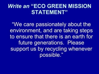 Tips To Green The Office & School | PPT