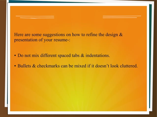 Tips to improve design & presentation of your resume | PPT
