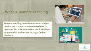 Tips to Improve Remote Teaching | PPT