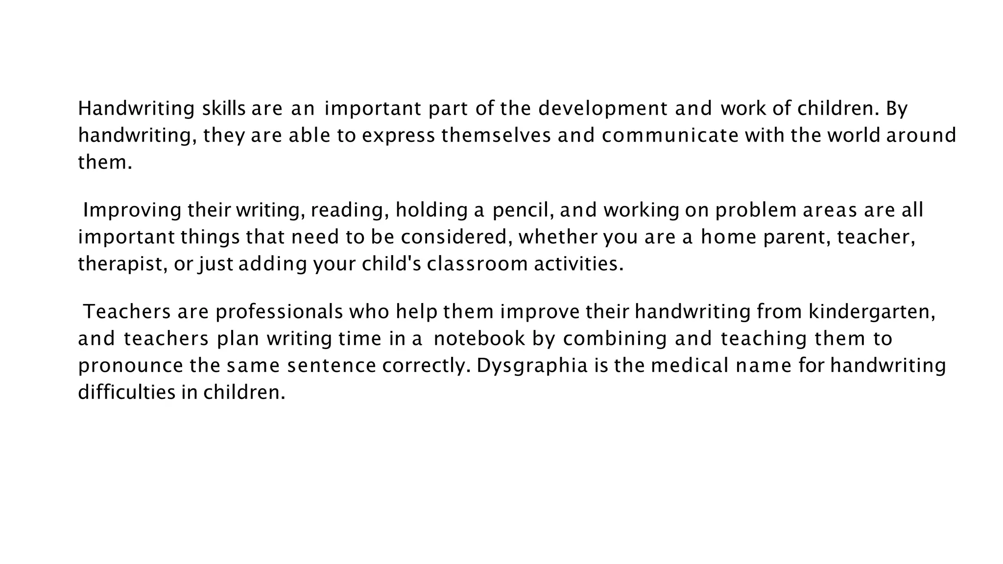 Tips to improve your child’s handwriting | PPTX