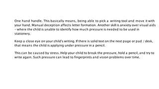 Tips to improve your child’s handwriting | PPTX