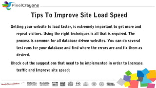 Tips to improve your page load speed | PPT