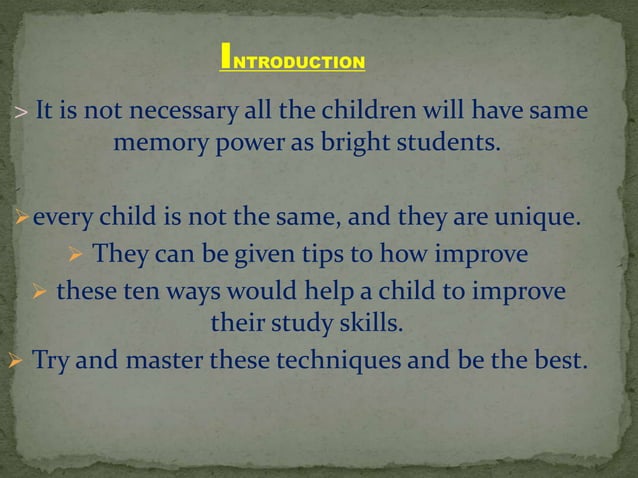 Tips To Improve Your Study Skills | PPT