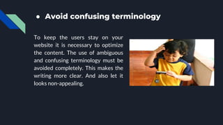 Tips to improve your web design | PPT