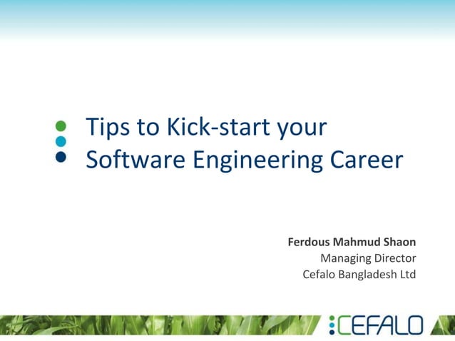 Tips to kick-start your Software Engineering Career - Ferdous Mahmud ...