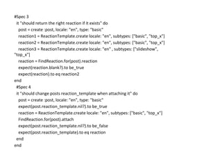 Tips to make your rspec specs awesome | PPT