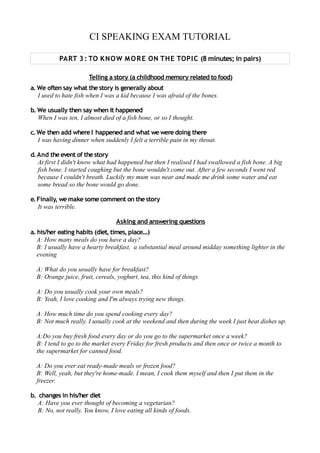Tips to prepare the 3rd level oral exam 1 | PDF | Food & Drink