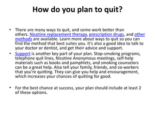 Tips to Quit smoking with the help of Health Care Provider | PPTX