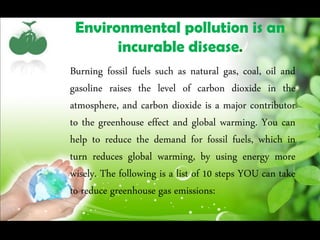 Top 10 Tips to Reduce Greenhouse Gases | PDF