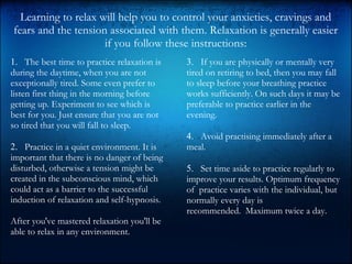 Tips to relaxation | PPT