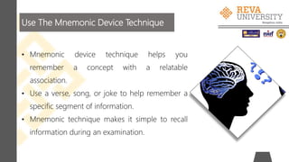 Tips to retain your memory during examinations | PPT
