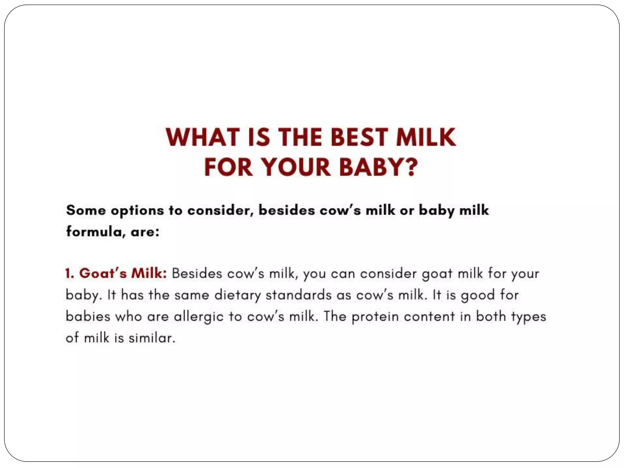 Tips to Select the Right Milk for Your Baby - Danone India | PPTX